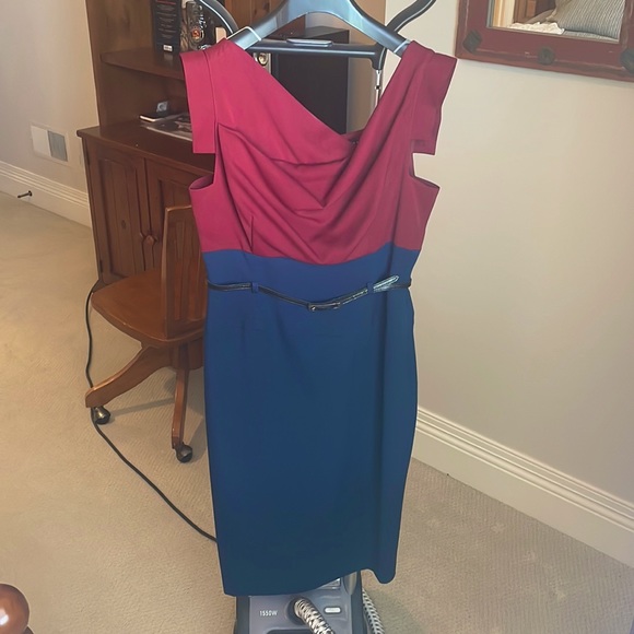 Black Halo | Dresses | Black Halo Jackie O Dress Colorblock Cocktail ...